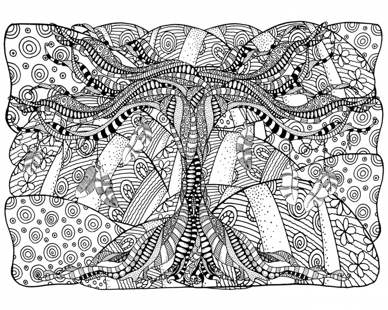 Wondrous Tree - Coloring Canvas - Canvas On Demand®