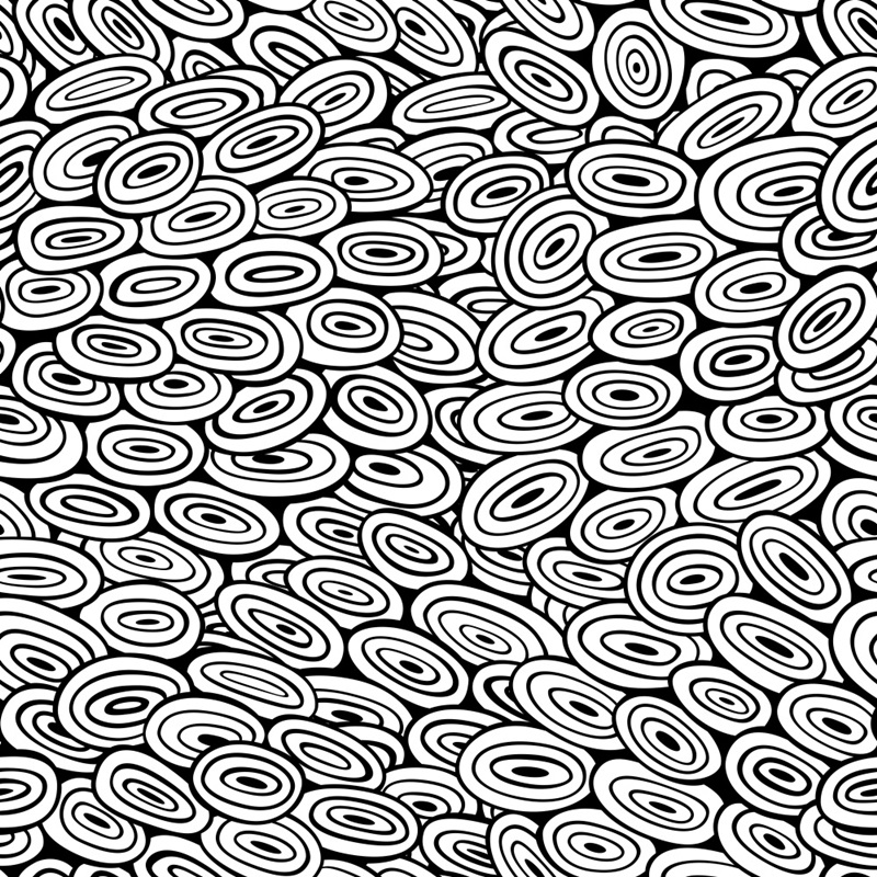 Abstract Elliptical Pattern - Coloring Canvas - Canvas On Demand®