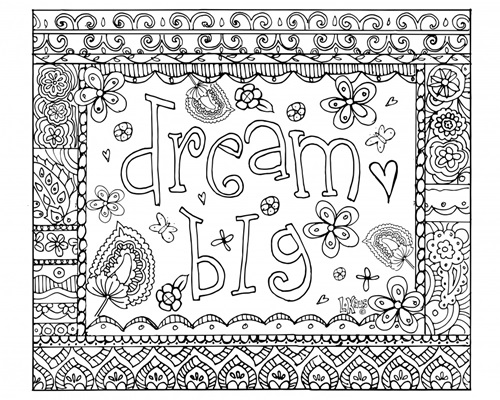 Dream Big | Coloring Canvas - Canvas On Demand®